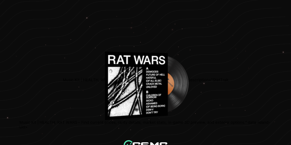 StatTrak™ Music Kit | HEALTH, RAT WARS - Price, Info & Where to Buy in CS2